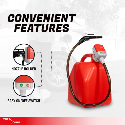 TRFA01 | 5th Gen. Gas Can Battery Powered Fuel Transfer Pump – TERA PUMP