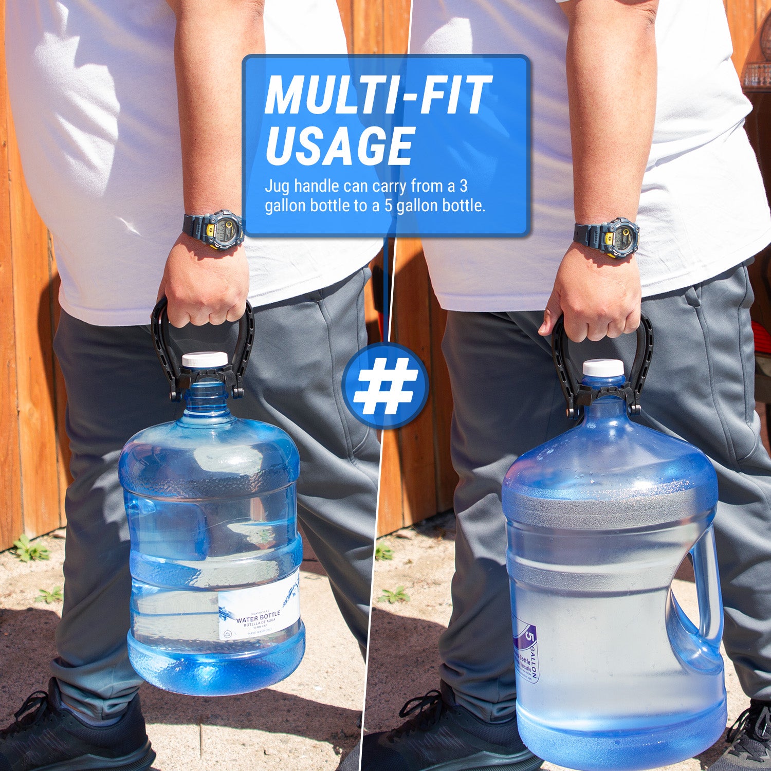 TRDWH003 | Ergonomic 3 to 5 Gal Water Jug Handle / Carrier – TERA PUMP