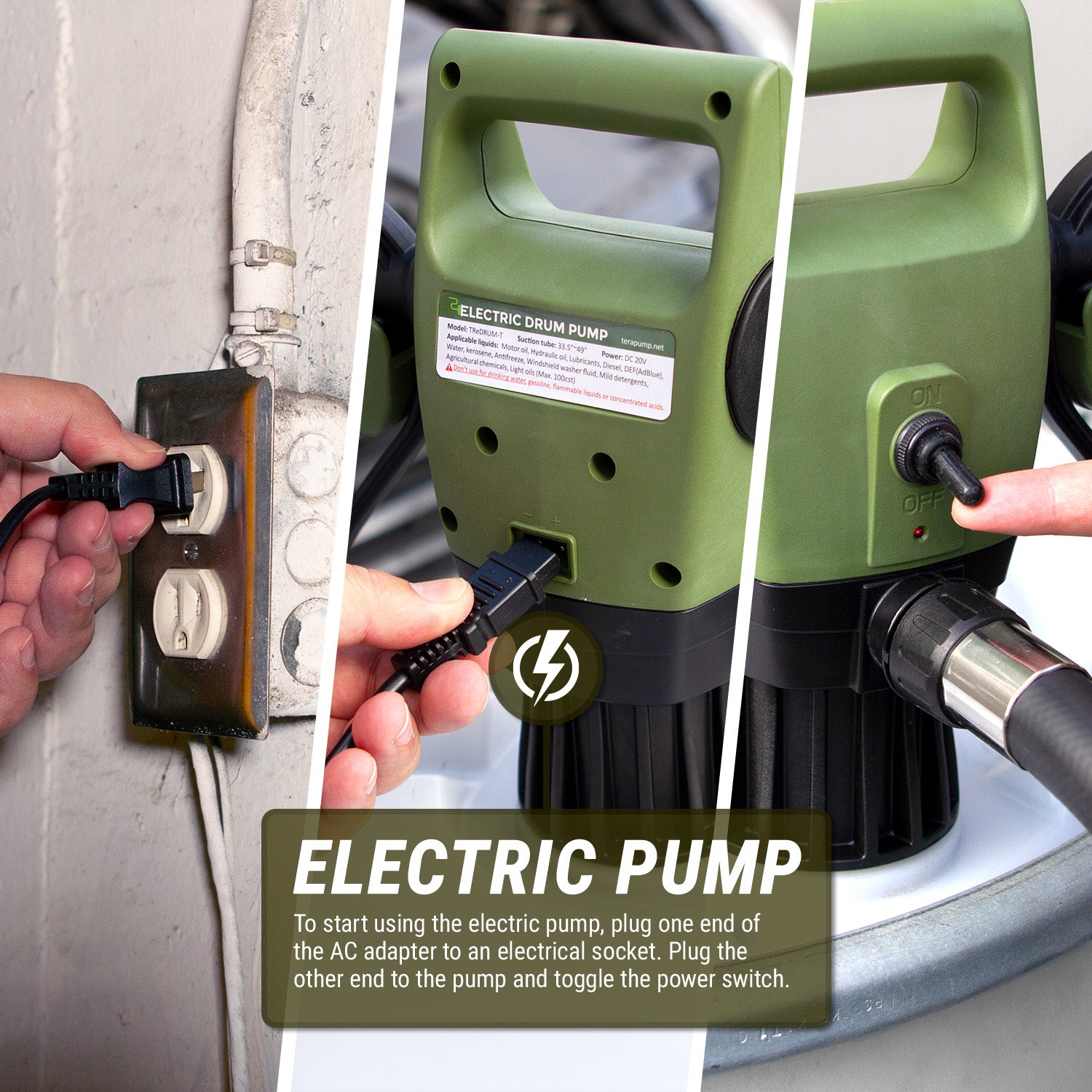 TREDRUMS | Electric 55 Gal Drum Pump – TERA PUMP