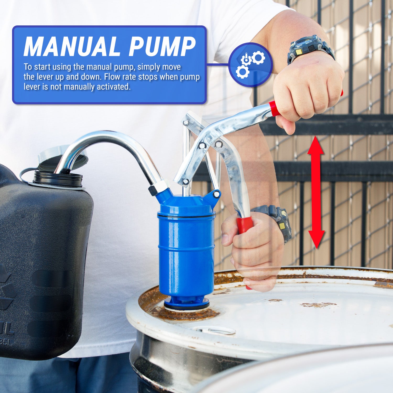 TRLEVER100 | Big Blue Lever-Action 15 to 55 Gal Drum Barrel Pump – TERA PUMP